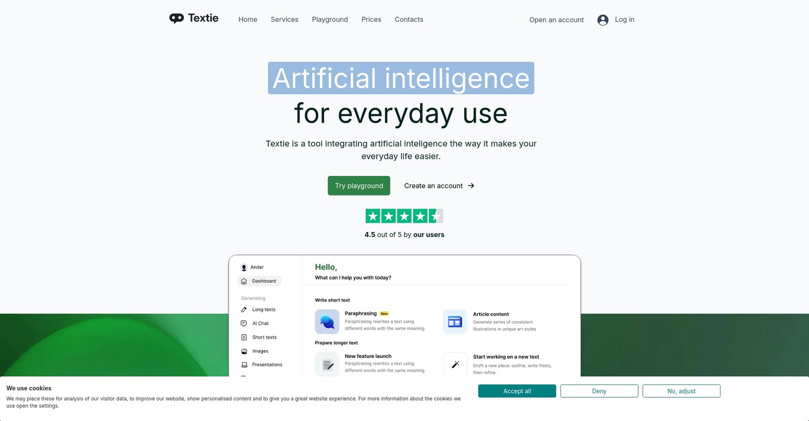 Textie AI - Outil IA Innovant - IAoutilsPRO