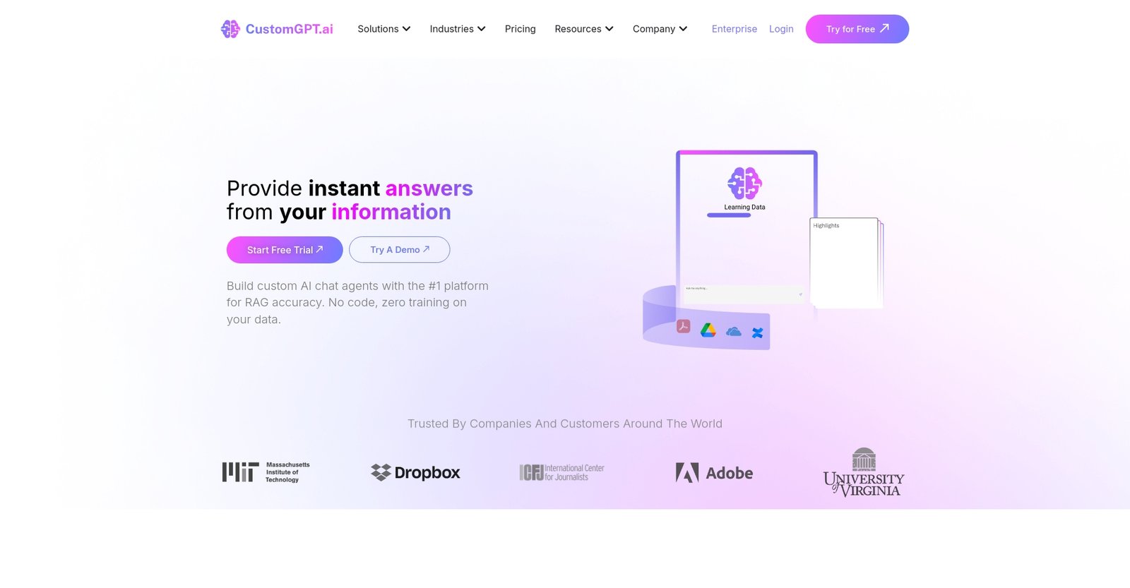 CustomGPT.AI - Outil IA Innovant - IAoutilsPRO